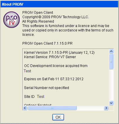 How do I find the Open Client version information?