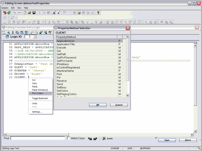 Methods of the Client Object